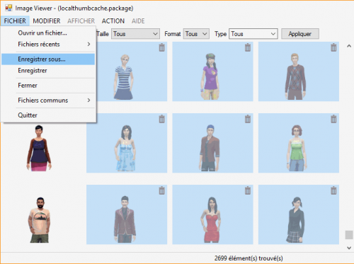 Visionneuse d'image pour fichiers packages - Applications - LuniverSims